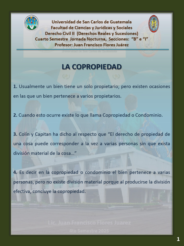 12. La Copropiedad DCII Clase No. 12 | PDF | Condominio | Propiedad