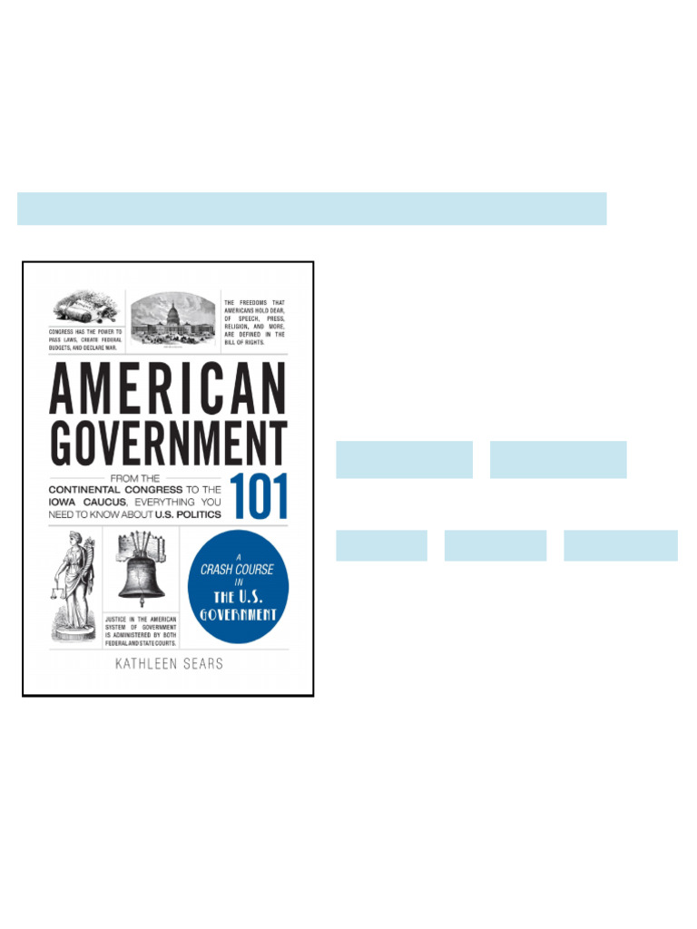 American Government 101 Kathleen Sears ebook optimized version 2026 | PDF