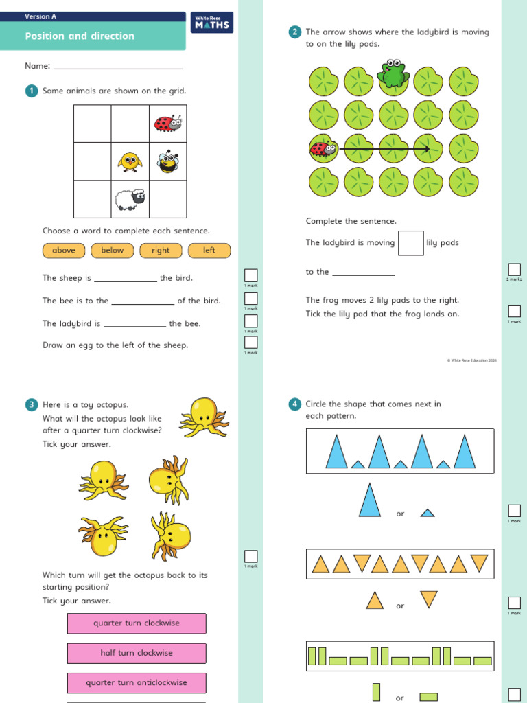 Y2 Summer B4 EoB Assessment Version A | PDF | Zoology