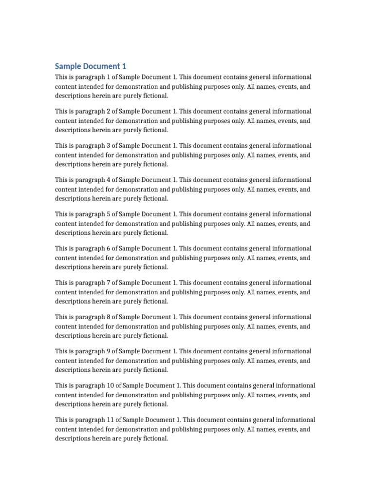 Sample Document 1 | PDF | Text | Typography