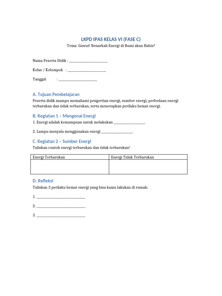 Energi di Bumi: Pemahaman dan Hemat Energi | PDF