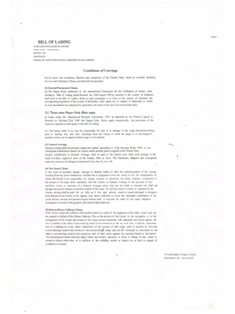 Cargo Bls Mv Port Navigator Nnc | PDF