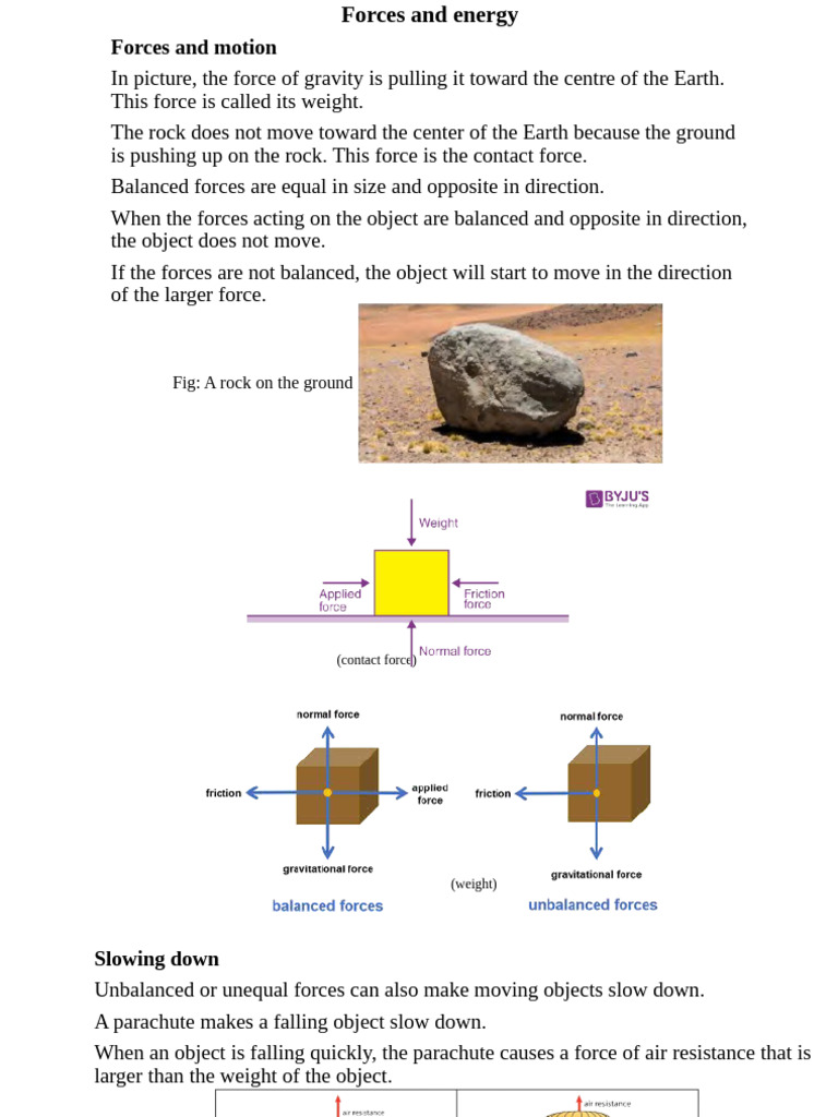 Forces and Energy | PDF