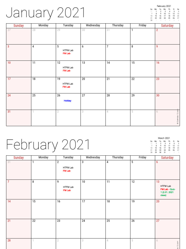 Callender HTFM Lab 2021 | PDF