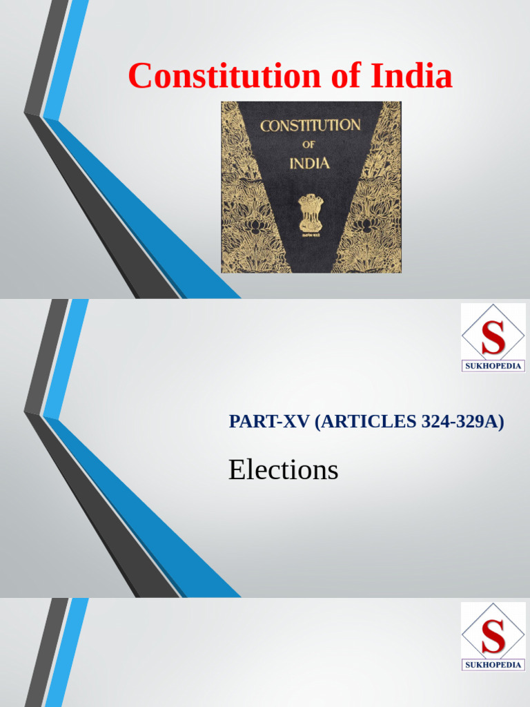 India Constitution: Election Articles 324-329A | PDF