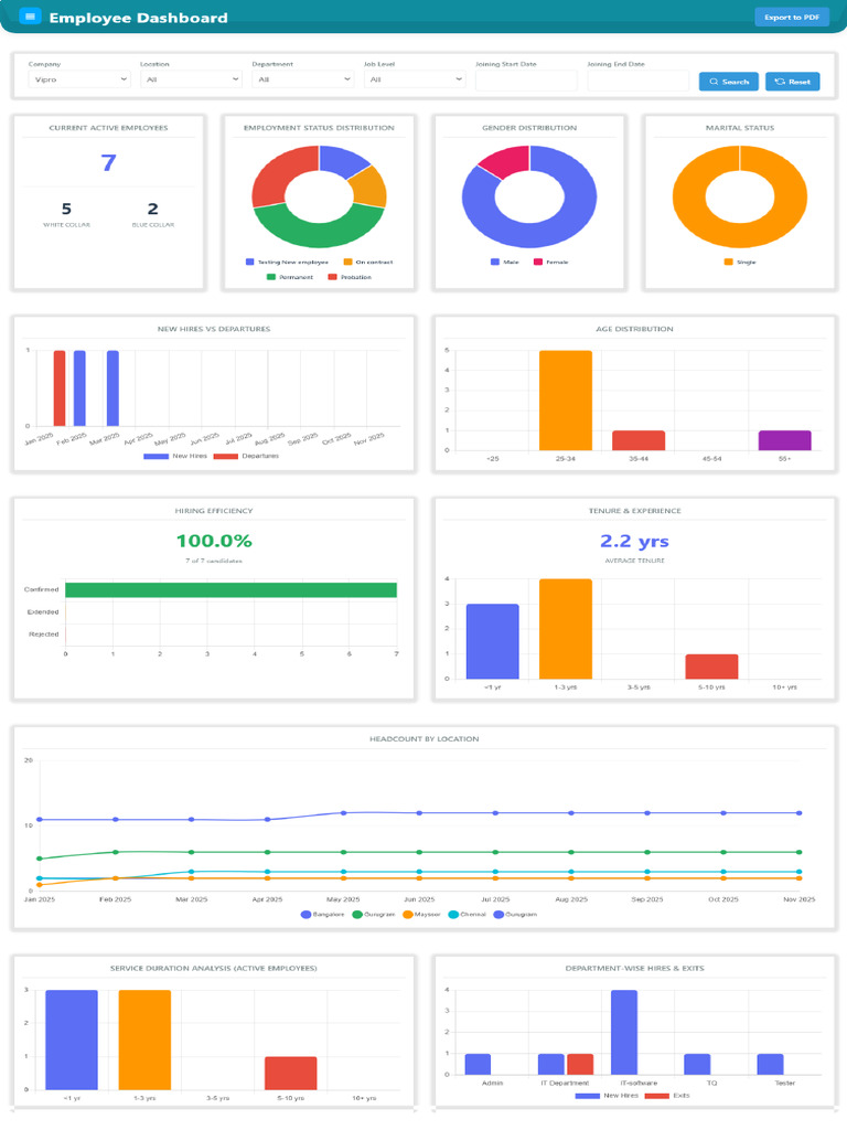 Dashboard Export | PDF