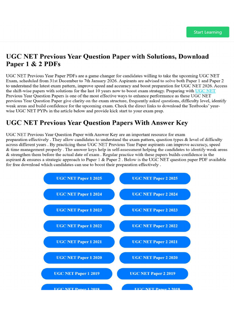 UGC NET Previous Year Question Paper With Solutions, Download Paper 1 ...