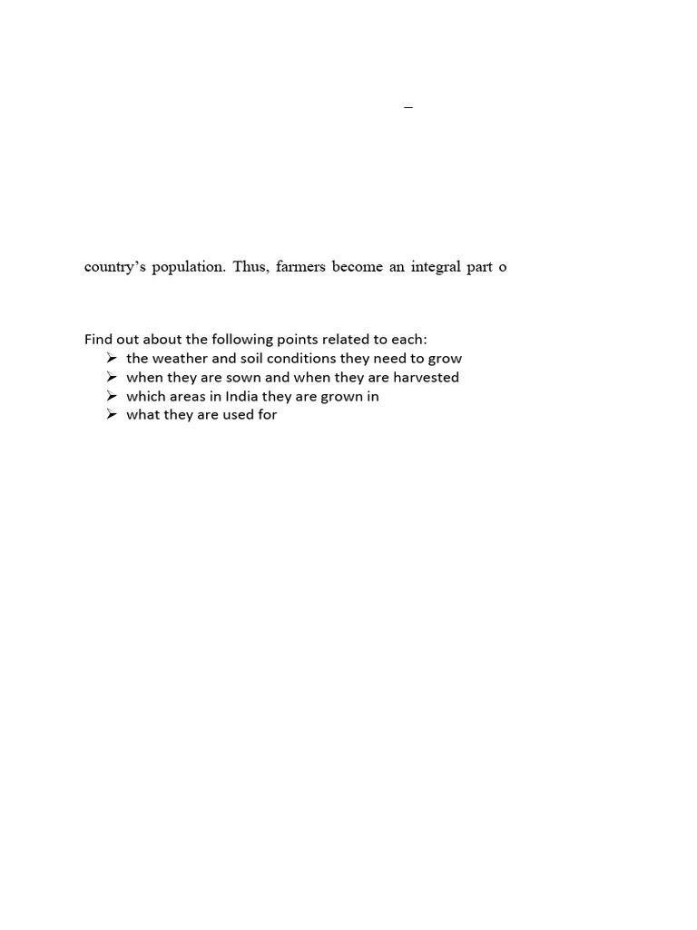 Social Studies Project Agriculture in India (1) | PDF