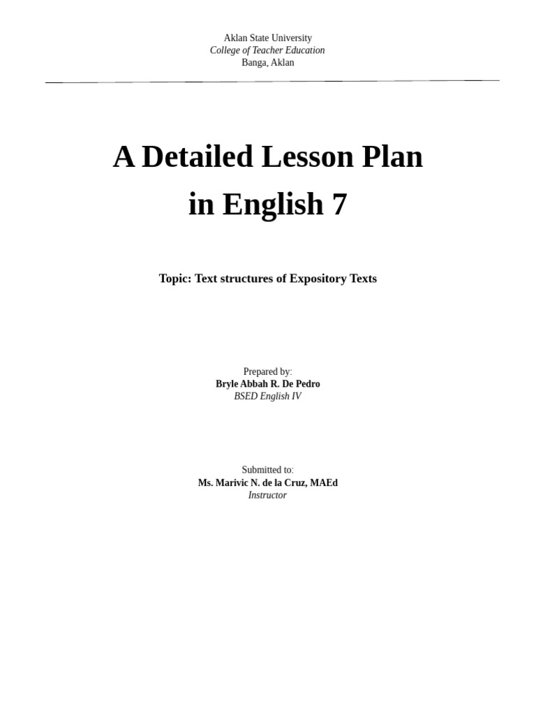 Expository Text Structures Lesson Plan | PDF | Poetry | Human Communication