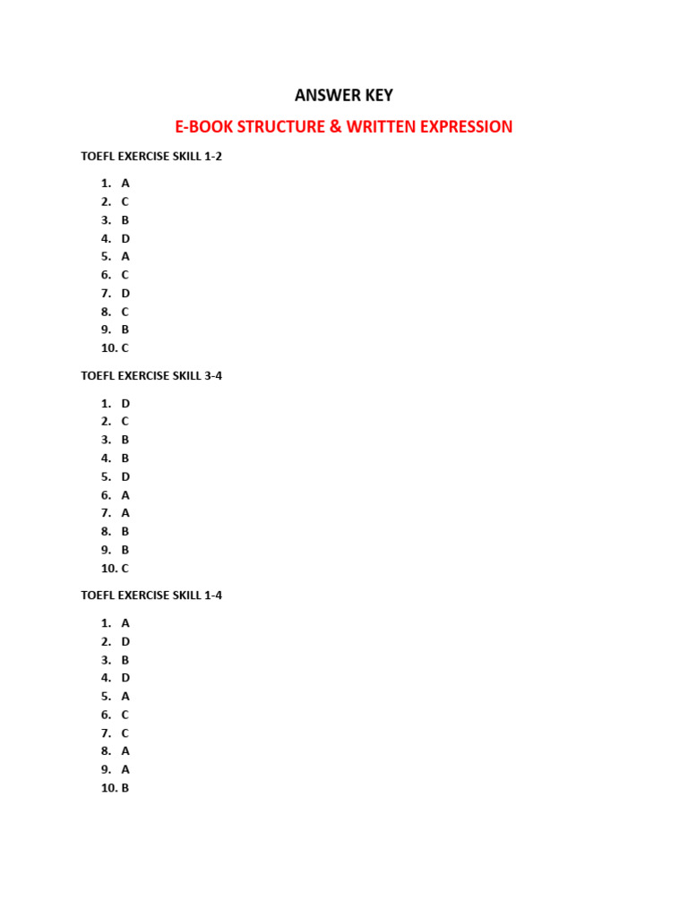 Answer Key All e Book | PDF | Chess Theory | Chess