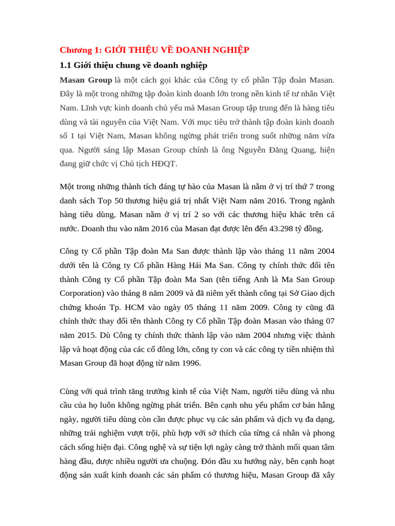 Masan Group | PDF