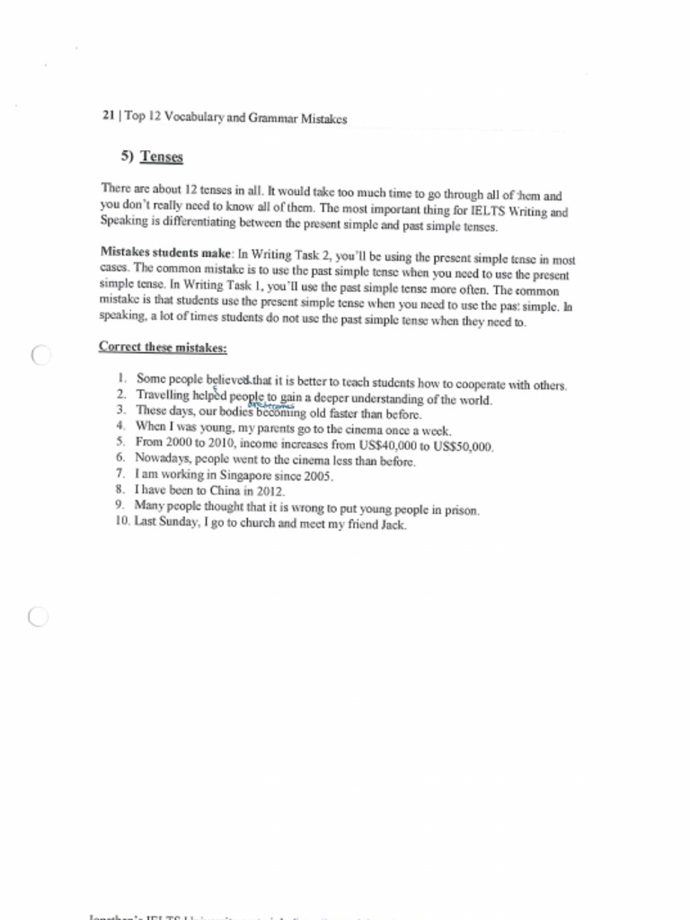 IELTS Class Notes No.2 | PDF