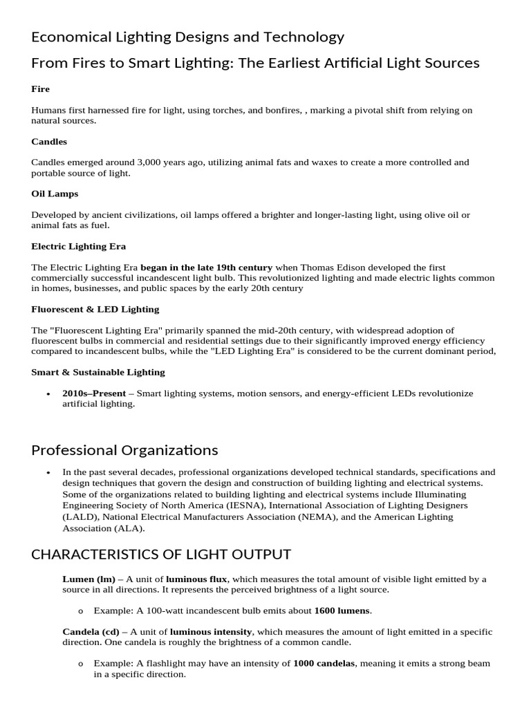 Economical Lighting Designs and Technology | PDF | Lighting | Compact ...