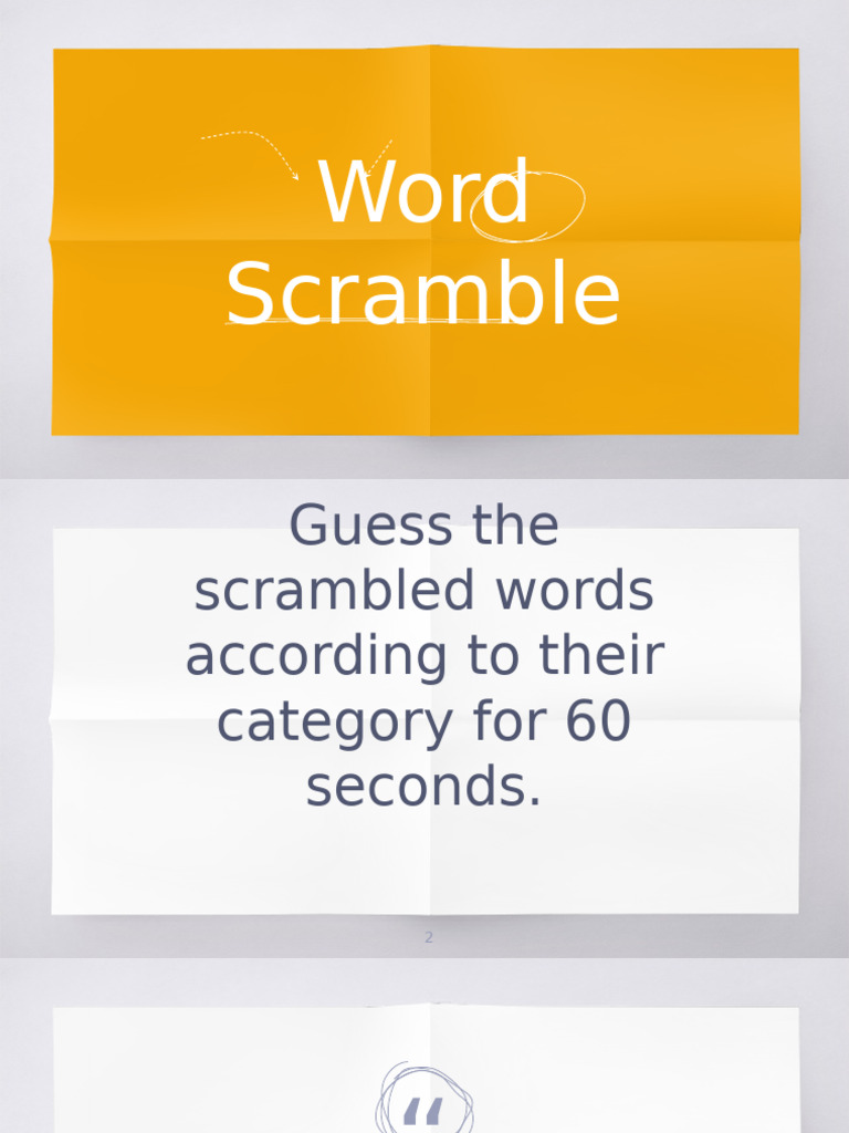 Word Scramble Game | PDF