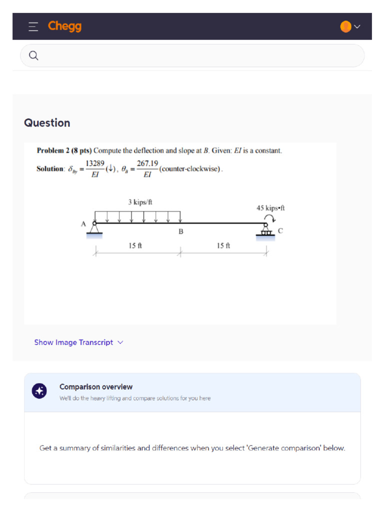 Screencapture Chegg Homework Help Questions and Answers Problem 2 8 Pts ...