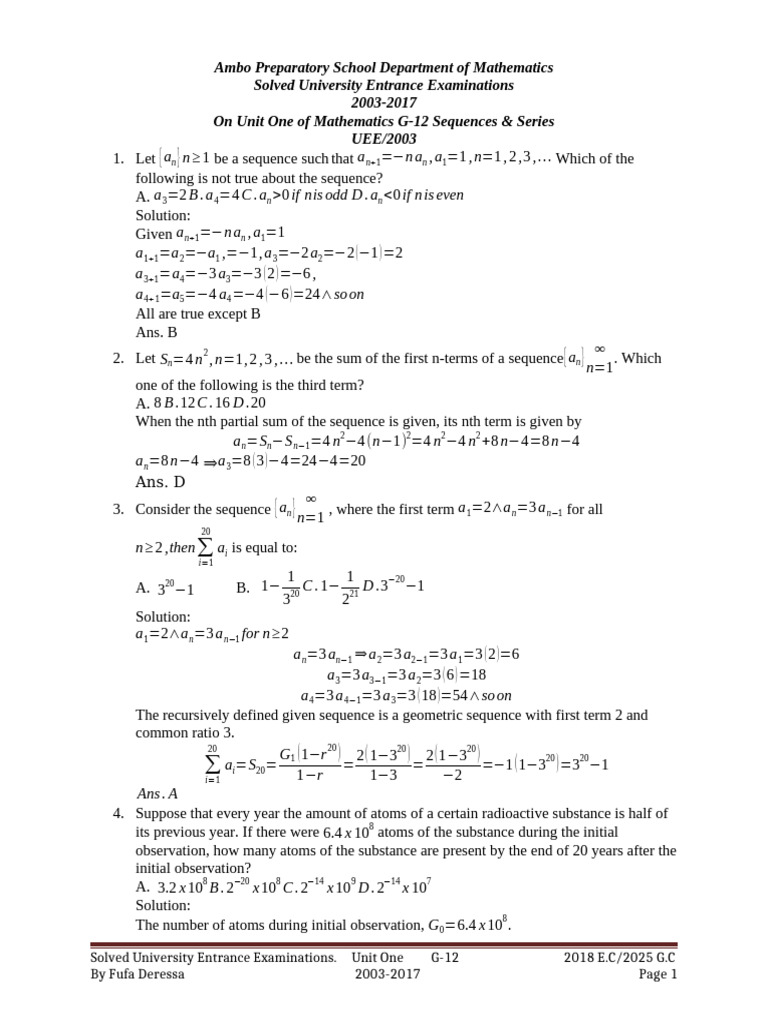 UEE -Unit One 2017 Maths | PDF | Mathematics | Mathematical Objects