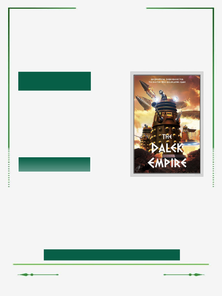 The Dalek Empire Sourcebook Bbc eBook full-volume pdf | PDF