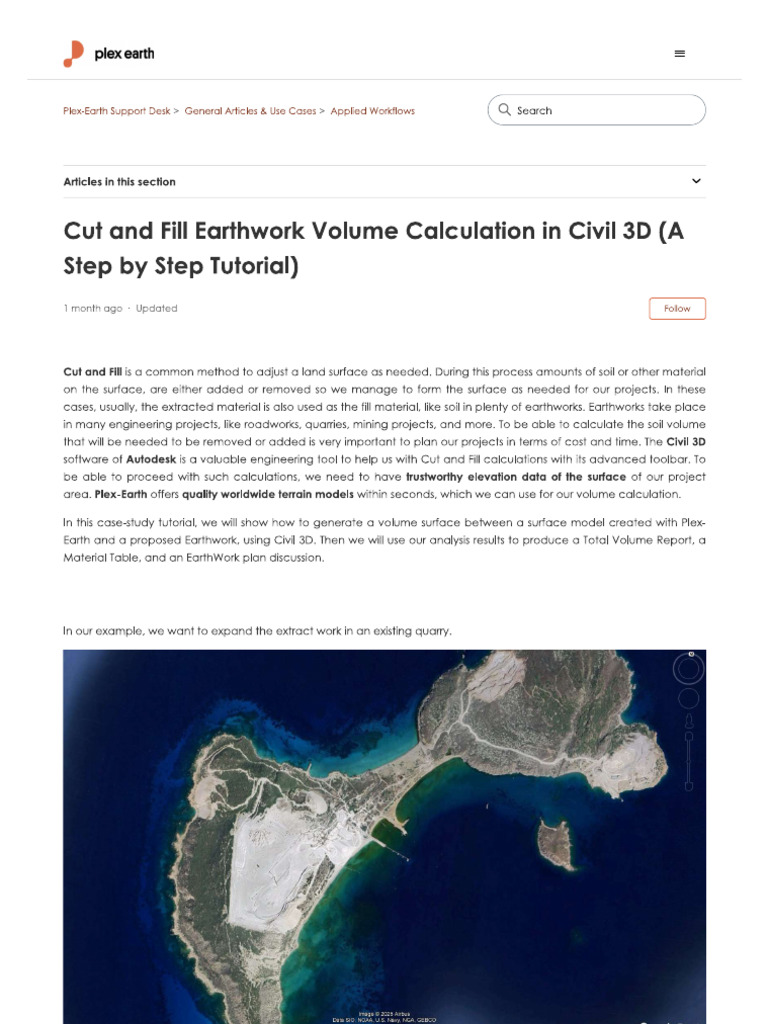 Cut Fill-Using Civil 3D | PDF