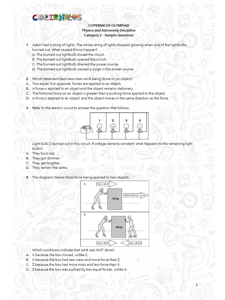 Physics and Astronomy Category 2 Question | PDF | Force | Universe