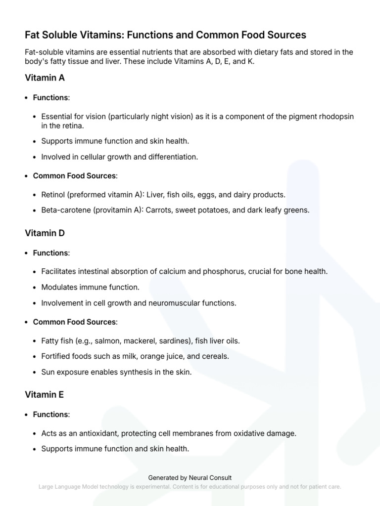 ## Fat Soluble Vitamins_ (1) (2) | PDF | Vitamin A | Foods
