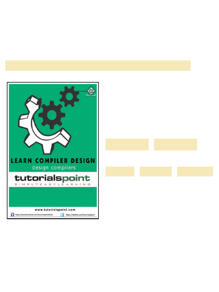 Learn Compiler Design Tutorials Point ebook free flow access | PDF | Computer Program | Programming