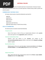 Arterial Pulse Locations and Types | PDF | Pulse | Heart