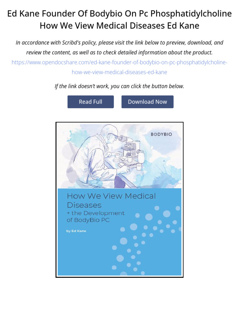 Ed Kane Founder Of Bodybio On Pc Phosphatidylcholine How We View ...