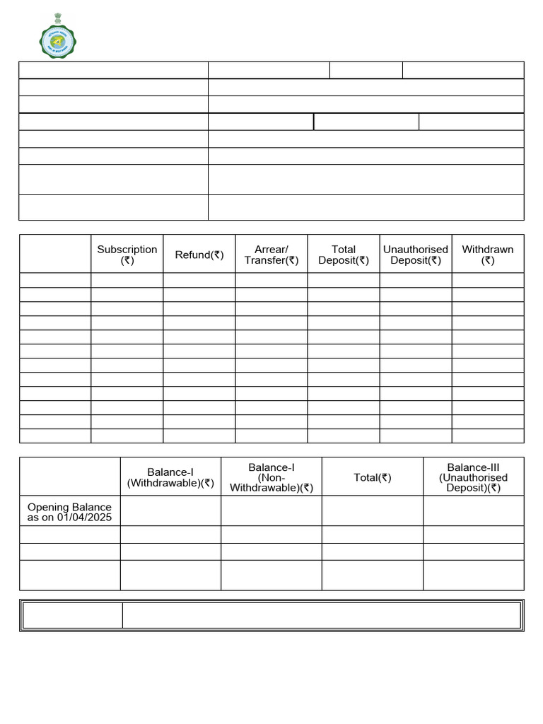 PF Account Statement 2025-2026 | PDF