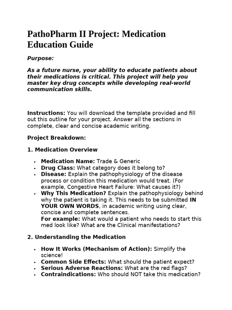 Medication Education Guide for Nurses | PDF | Dose (Biochemistry ...