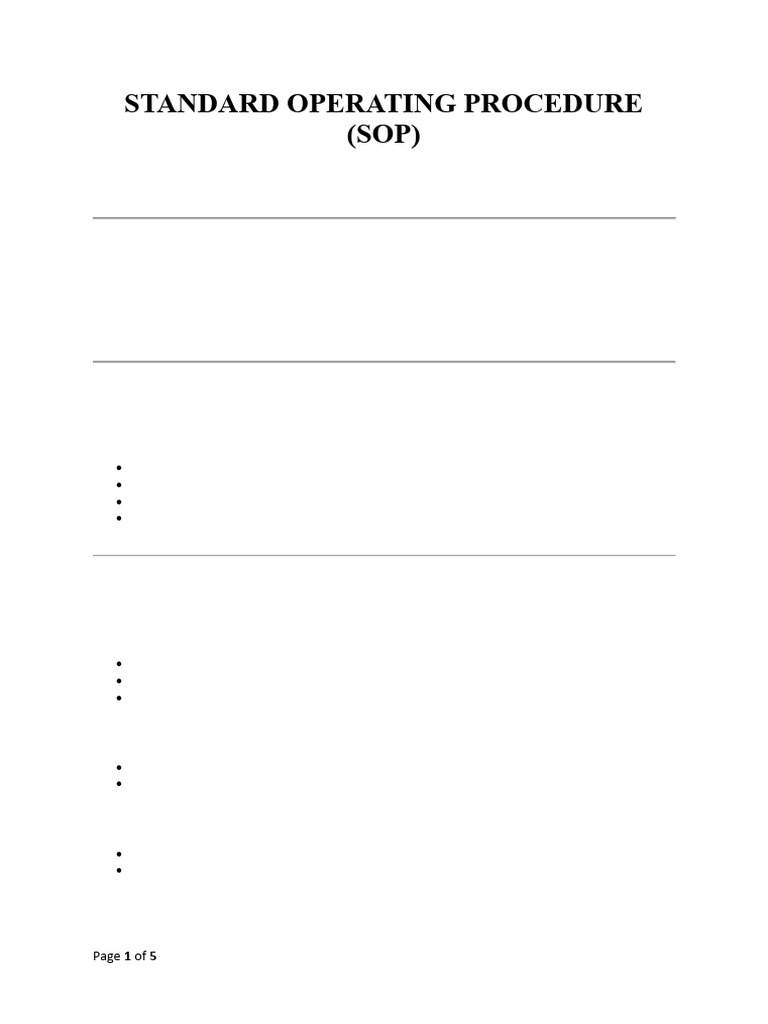 STANDARD OPERATING PROCEDURE - Helipad | PDF | Housekeeping | Aviation ...