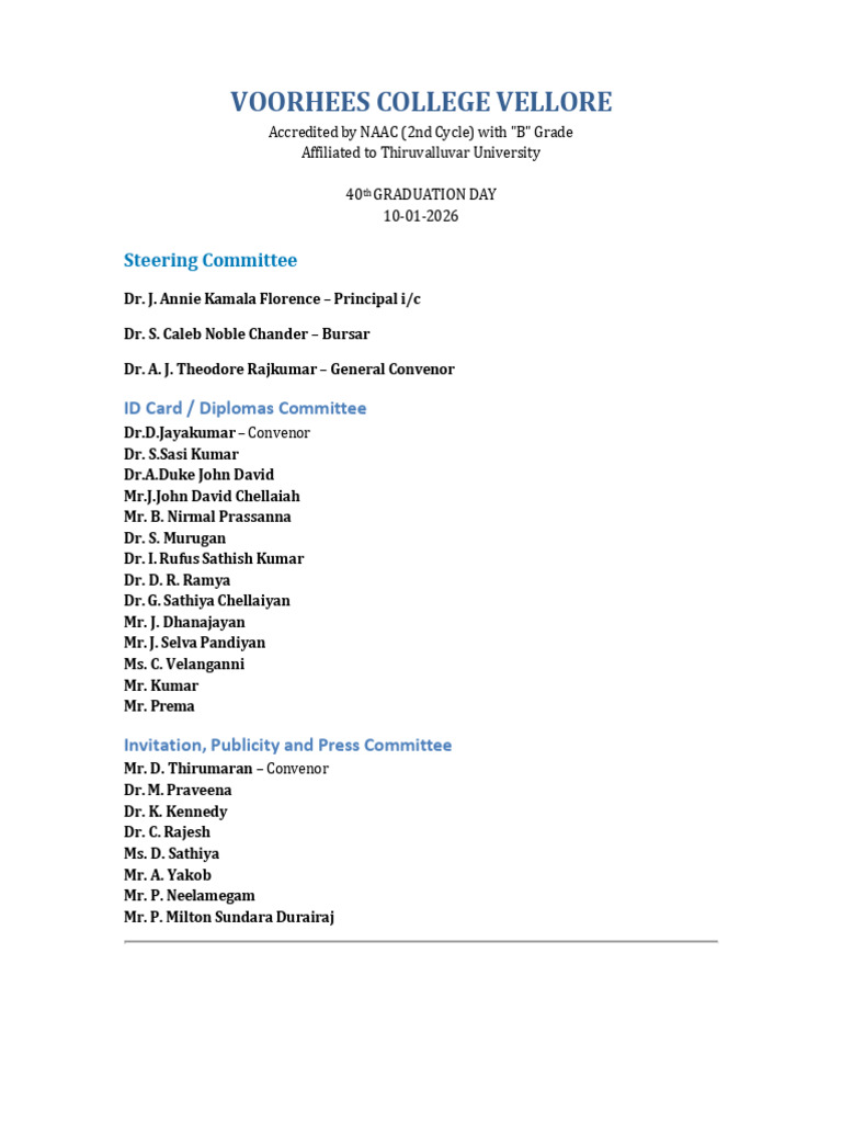Voorhees College 40th Graduation Day | PDF