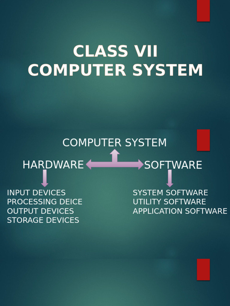 Class VII Computer System Overview | PDF