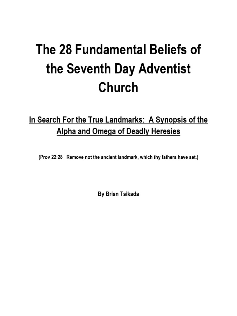28 Fundamental Beliefs | PDF | Faith | Creed