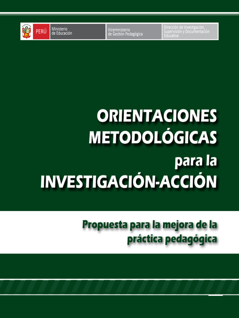 orient_metod_investig | PDF | Investigación para la Acción | Maestros