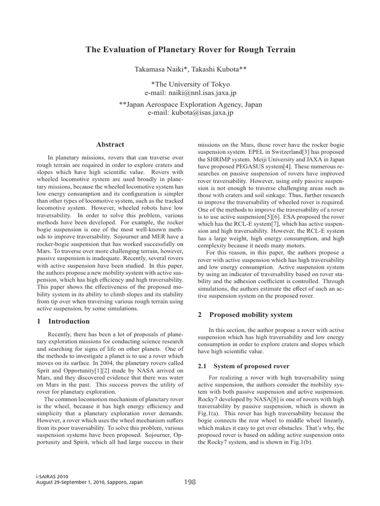 040-2800-p | PDF | Rover (Space Exploration) | Outer Space