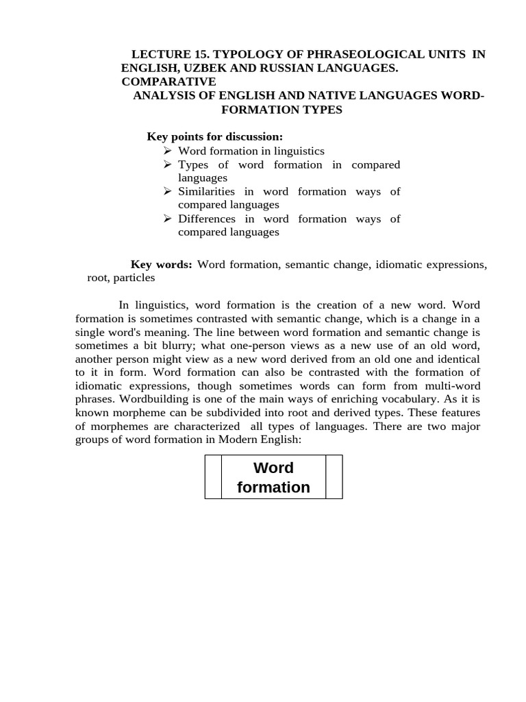 Lecture 15 | PDF | Word | Part Of Speech