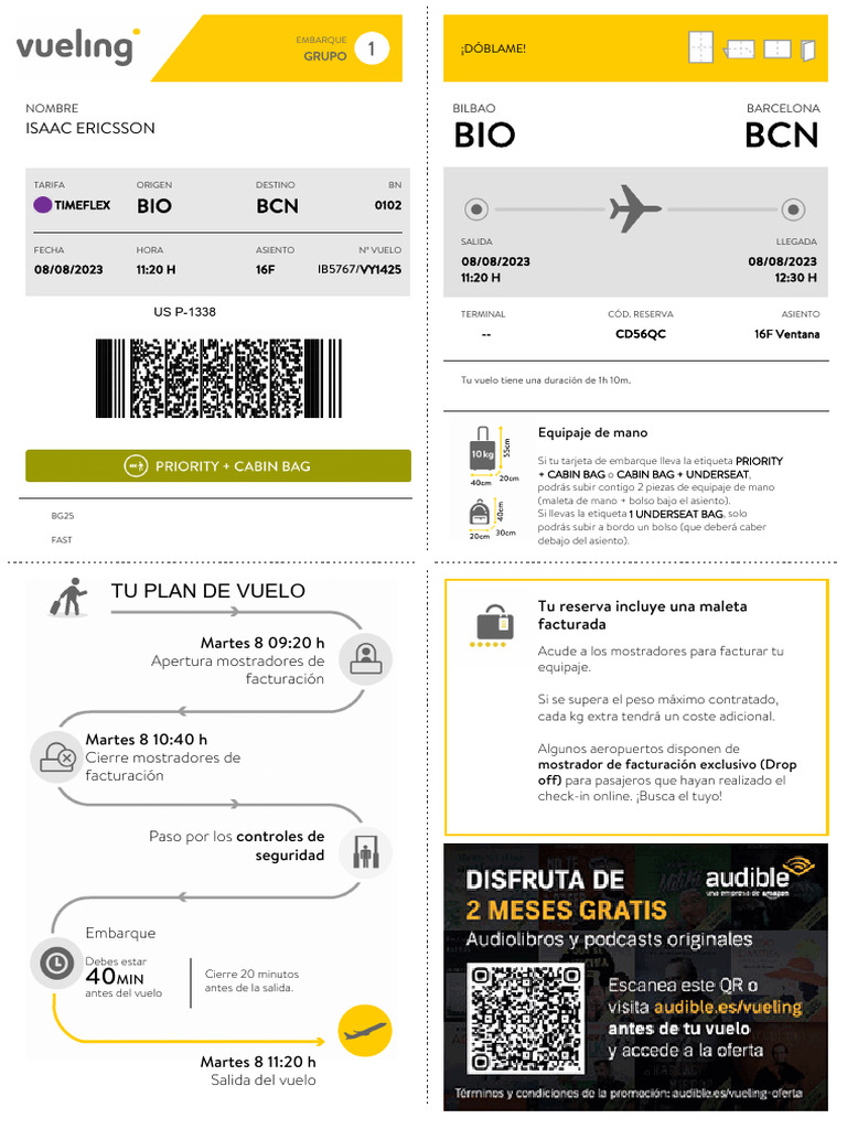 20230808 Biobcn Ericsson Cd56qc 16f | PDF | Aviación | aerolíneas