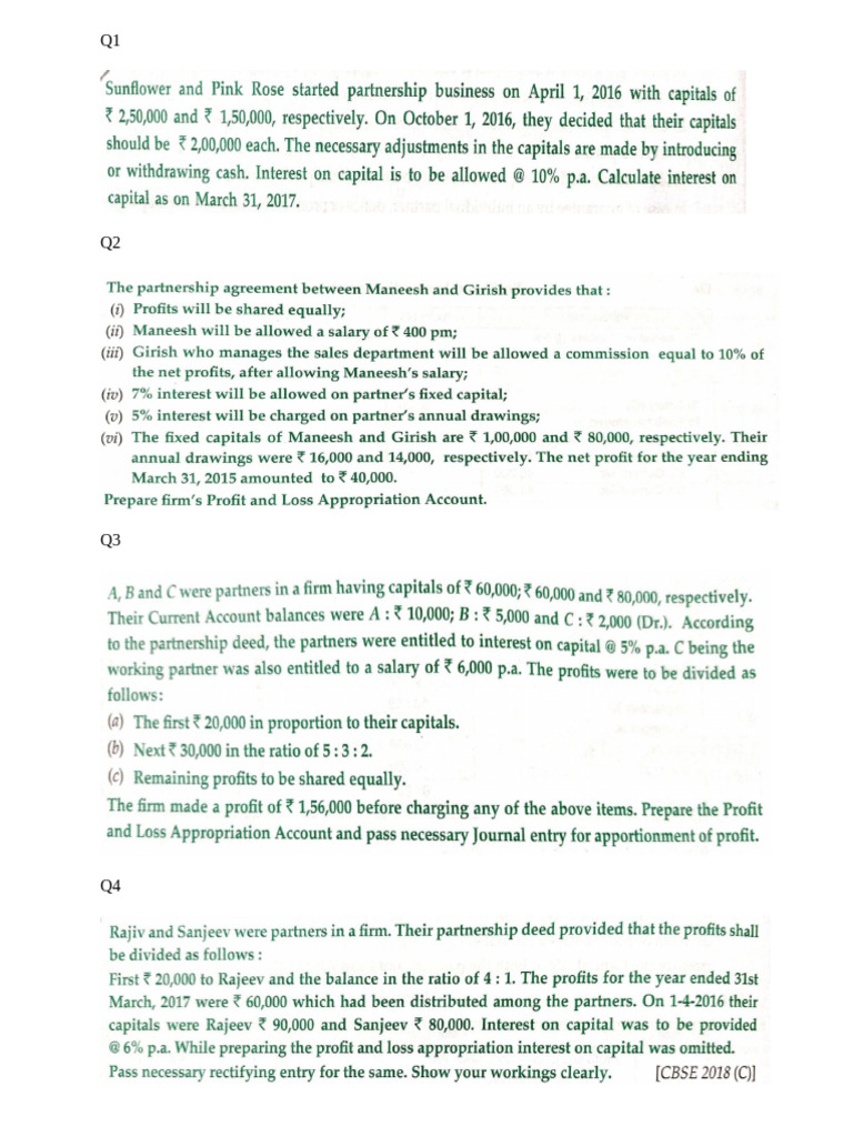 Xii - Acc (Vol.1) - Chapter 1 Final Revision Worksheet | PDF