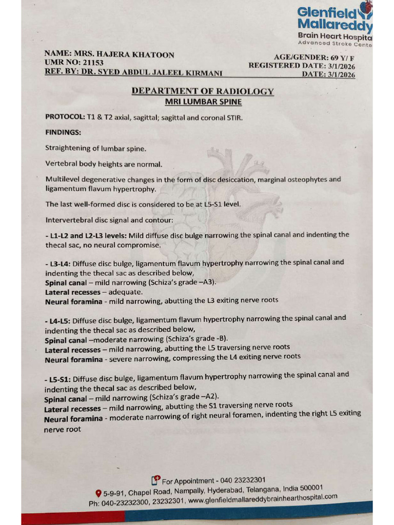 MRI Report | PDF