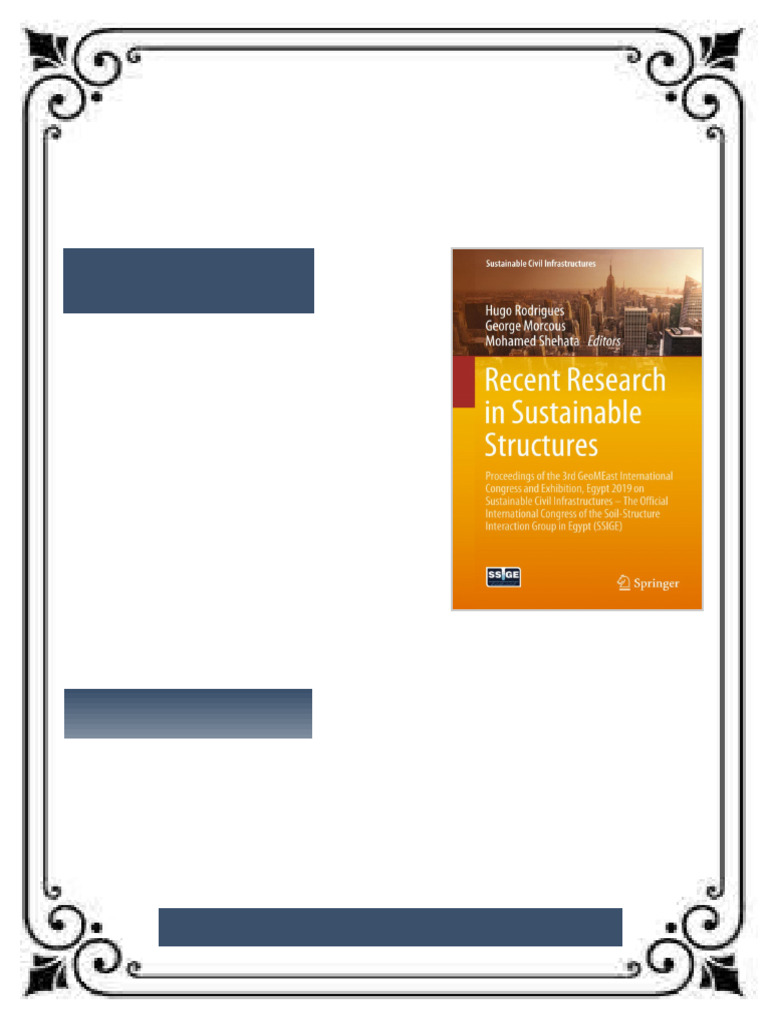 Recent Research in Sustainable Structures Proceedings of the 3rd ...