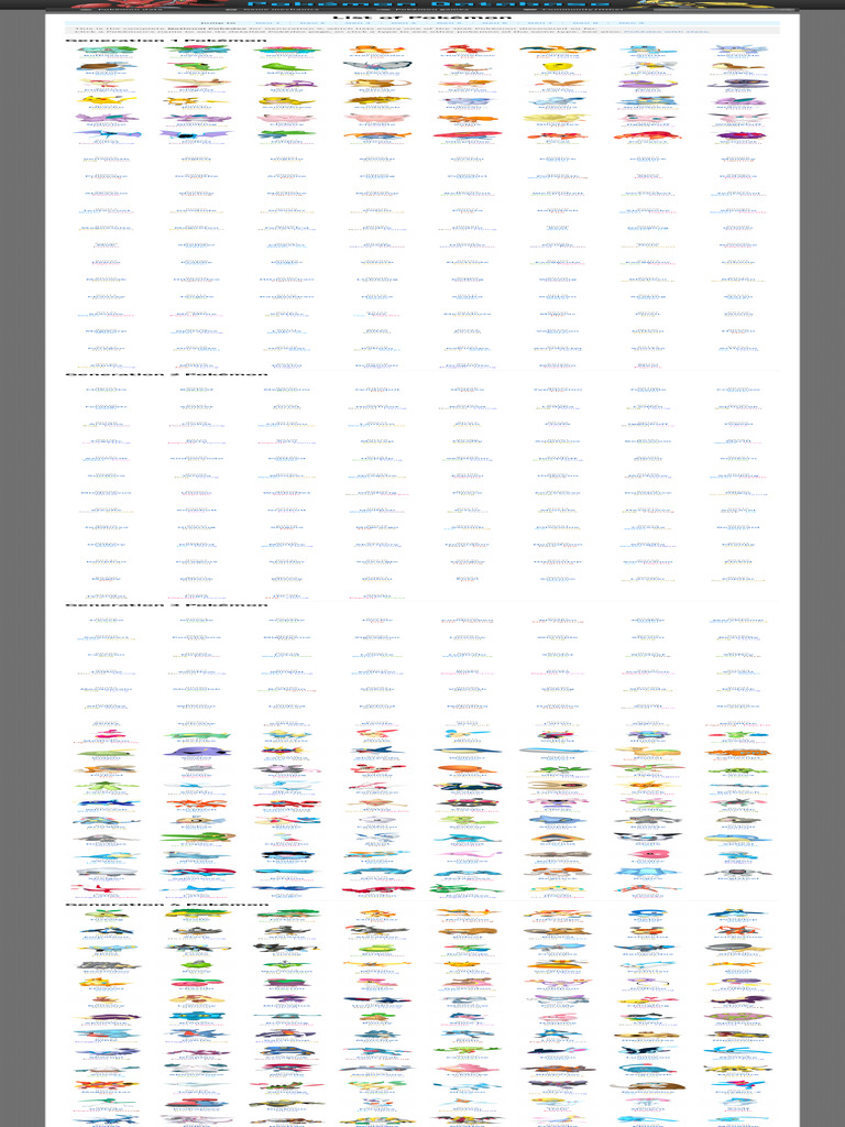Generation 9 Complete National Pokédex | PDF | Pokémon
