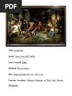 Juan Luna's Spoliarium: Art Analysis | PDF