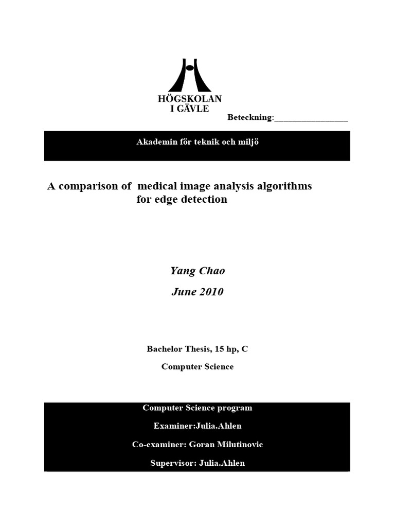 A Comparison of Medical Image for Edge Detection | PDF | Computer ...