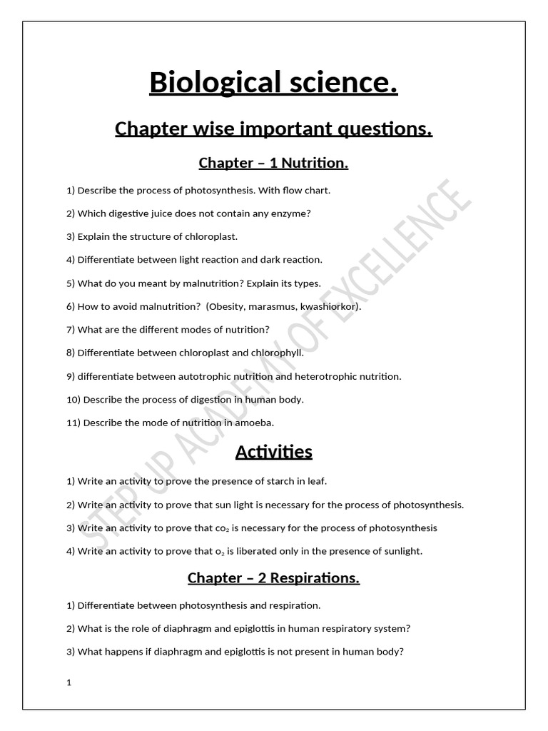 Key Questions in Biological Science | PDF | Heredity | Evolution