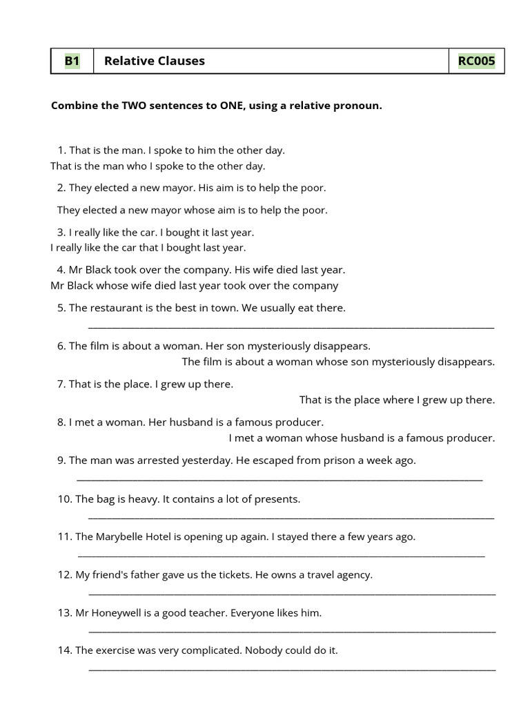 Relative Clauses Exercise.pdf.Crdownload (1) | PDF | Chess Theory | Chess