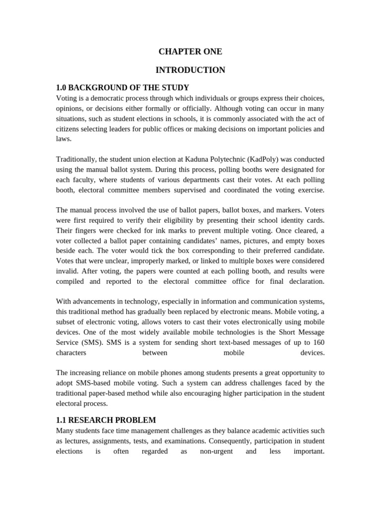 SMS-Based Mobile Voting for Students | PDF | Voting | Ballot