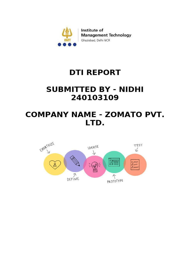 Dti Report Nidhi | PDF | Menu | Healthy Diet