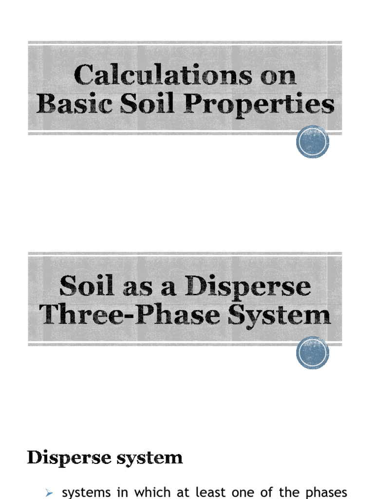 Calculations on Soil Physical Properties | PDF