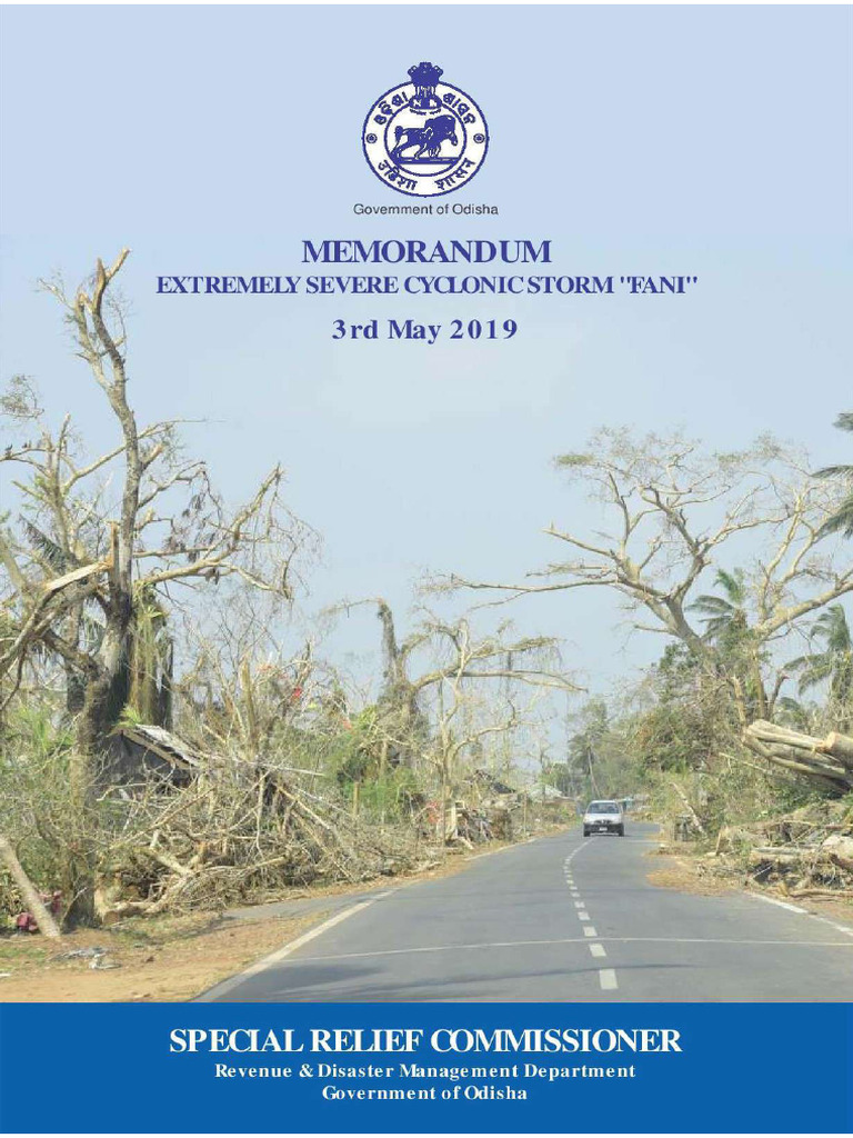 Memorandum_Cyclone FANI_3rd May 2019 | PDF | Tropical Cyclones ...