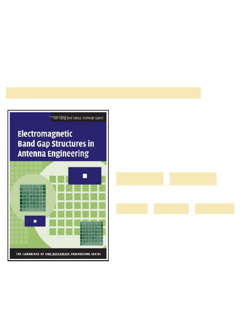 Electromagnetic Band Gap Structures in Antenna Engineering 1st Edition ...